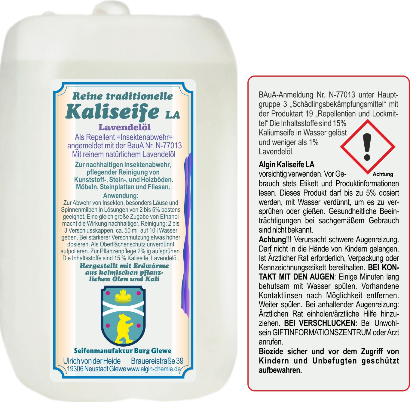 Blattlausfrei 4 Liter planzliche Schmierseife Repellent BAuA N-77013 ...
